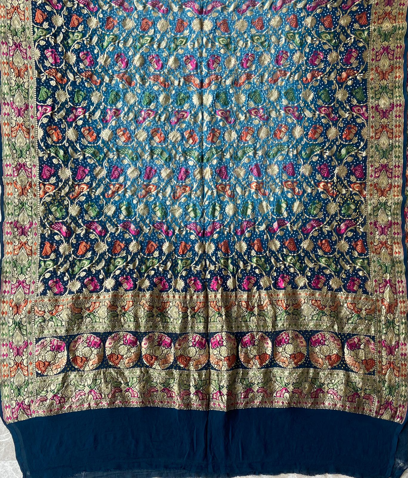 Vaidehi - Goddess Sita Meenakari Motif Dupatta – Meraak Couture